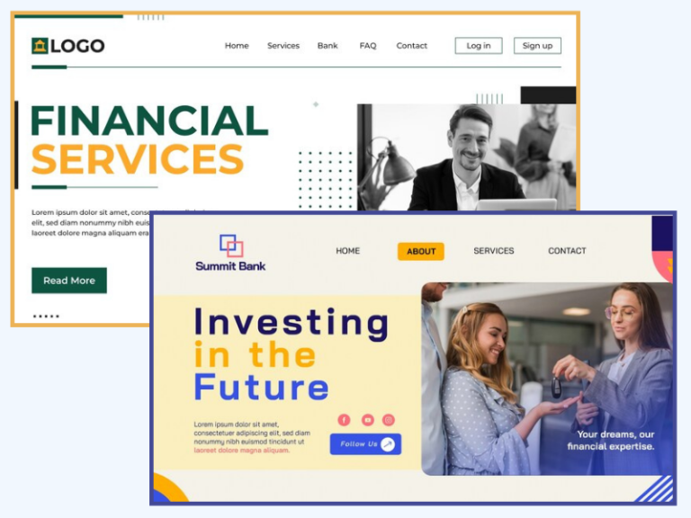 Financial Services Website Design | Banking Website Design