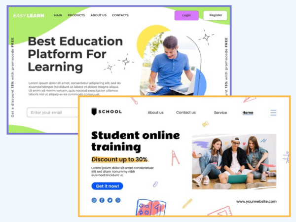 Online Learning Platform Web Design | Websites Design For ELearning